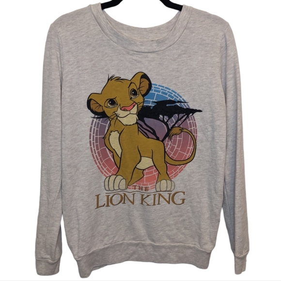Disney | Tops | Disney Lion King Simba Lace Back Sweatshirt Medium ...